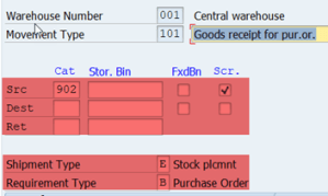 Interim storage type and its determination